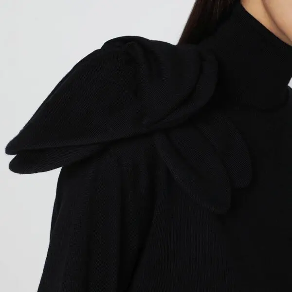 Moschino Turtleneck Sweater With Flower Detail