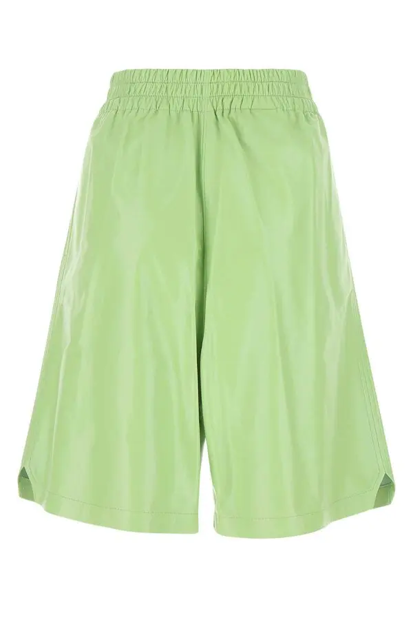 Bottega Veneta Pastel Leather Shorts - Green