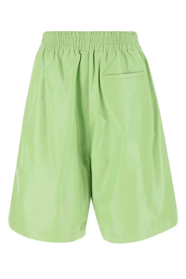 Bottega Veneta Lamb Leather Shorts - Green