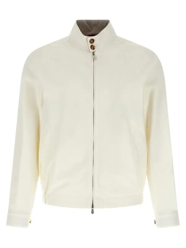 Brunello Cucinelli Techno Cotton Jacket - White