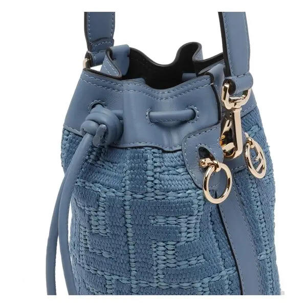 Fendi Mon Tresor Mini Rafia Bucket Bag - Blue