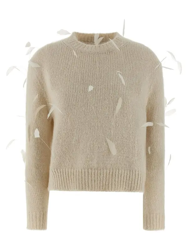 JIL SANDER Feather Sweater - White