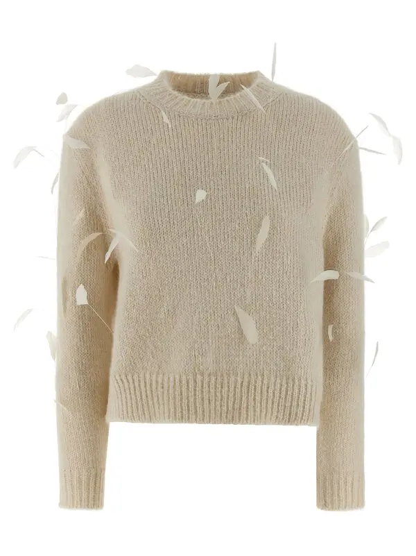 JIL SANDER Feather Sweater - White