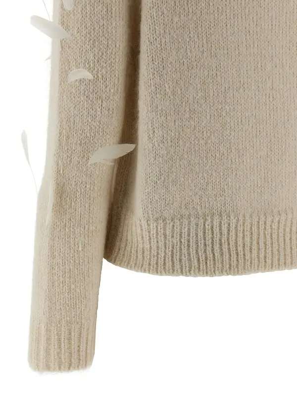 JIL SANDER Feather Sweater - White
