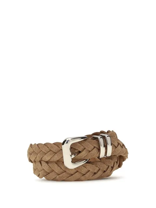Brunello Cucinelli Leather Woven Belt