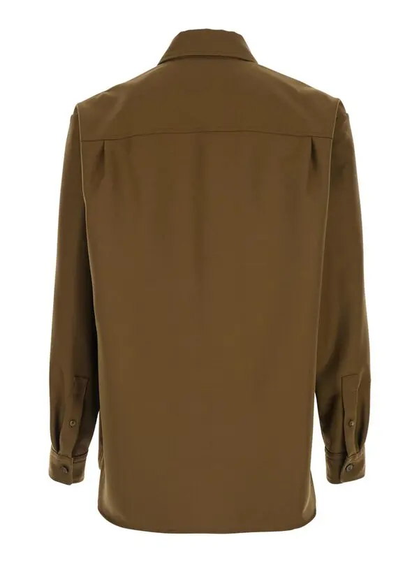 A.p.c. Brown Jacket With Classic Collar And Button Cuffs In Wool Blend