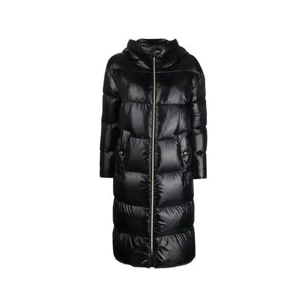 Herno Quilted Padded Zipped Parka Coat - Black