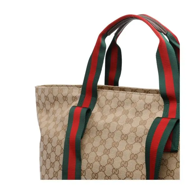 Gucci Medium Gg Motif Shopping Bag - Cream