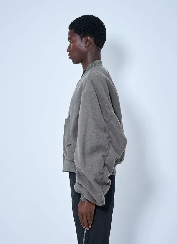 Rick Owens Zip-up Bomber Jacket - Gray