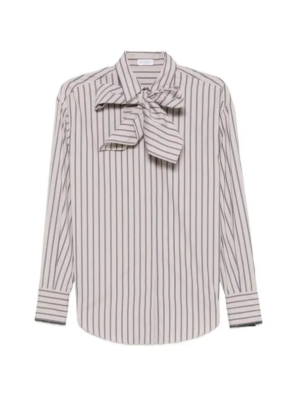 Brunello Cucinelli Striped Cotton Shirt