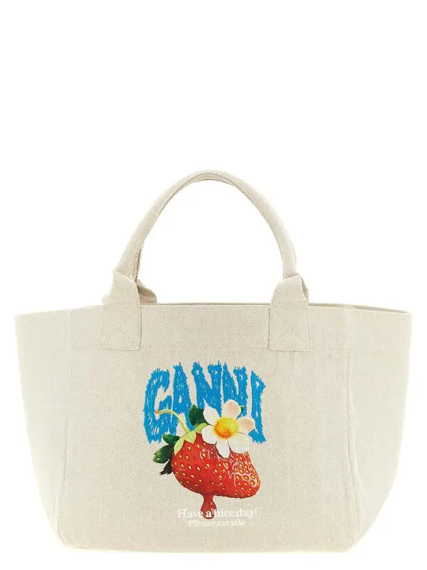 GANNI Medium 'strawberry' Shopping Bag