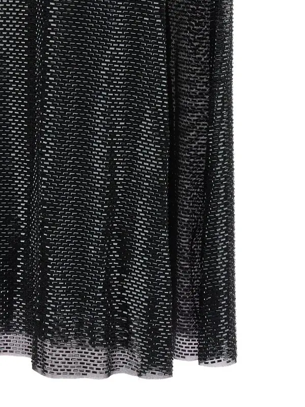 SELF-PORTRAIT Rhinestone Draped Tulle Maxi Dress