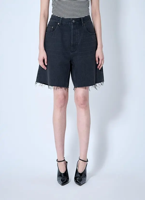 Saint Laurent Denim Shorts - Black