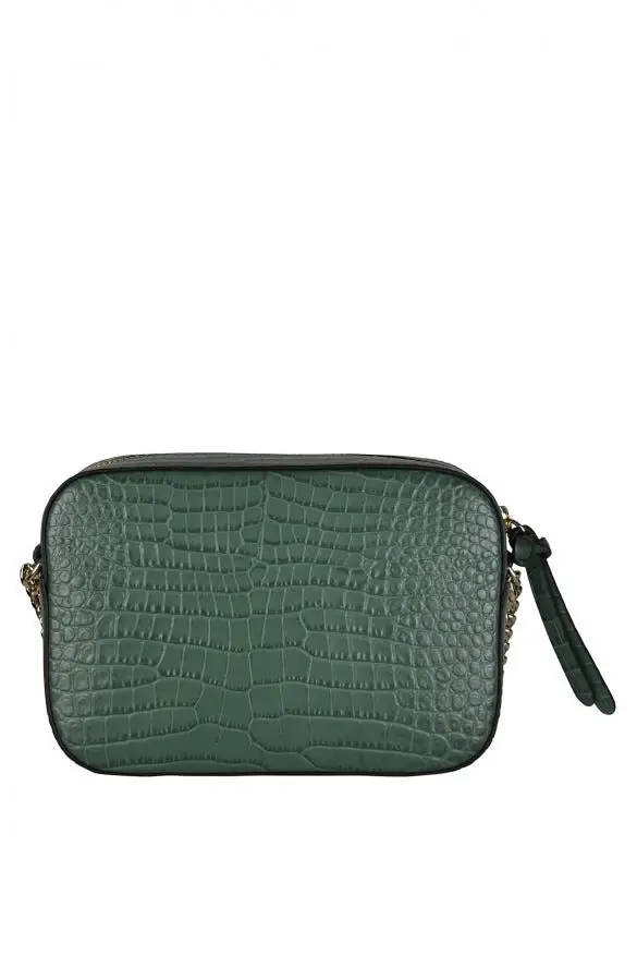 JIMMY CHOO Croc Effect Leather Shoulder Bag