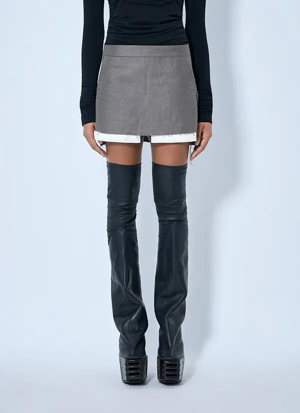 Rick Owens Mini Skirt - Gray