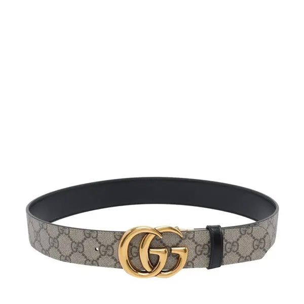 Gucci Gg Logo Belt - Gray