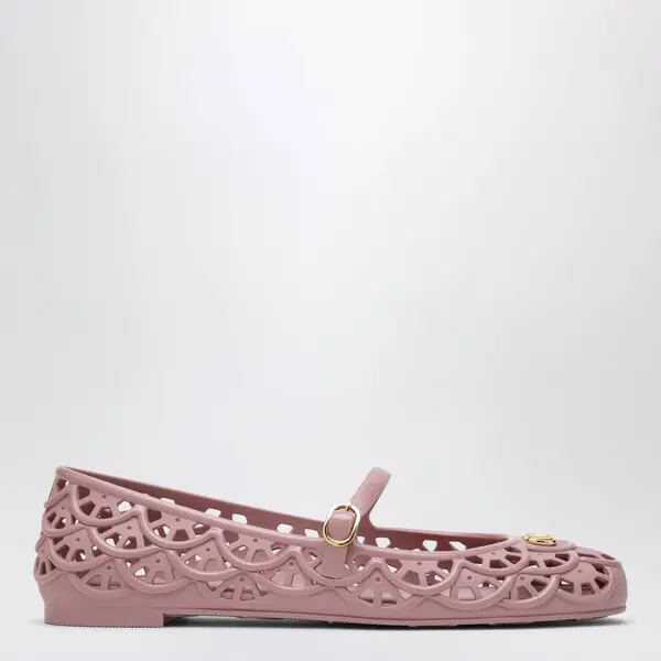Valentino Garavani Rubber Vlogo Signature Ballet Flats - Pink