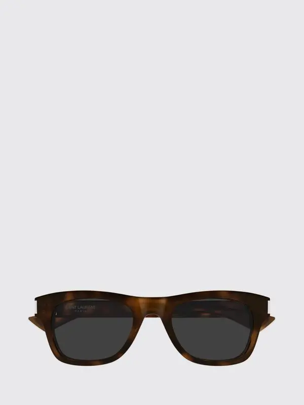 Saint Laurent Acetate Aviator Sunglasses With Rectangular Shape And Logo