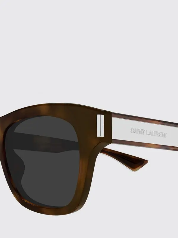 Saint Laurent Acetate Aviator Sunglasses With Rectangular Shape And Logo