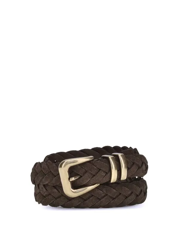 Brunello Cucinelli Leather Woven Belt
