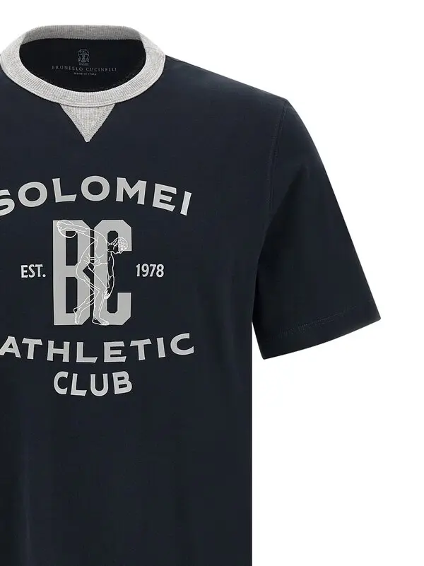 Brunello Cucinelli Printed T-shirt - Blue