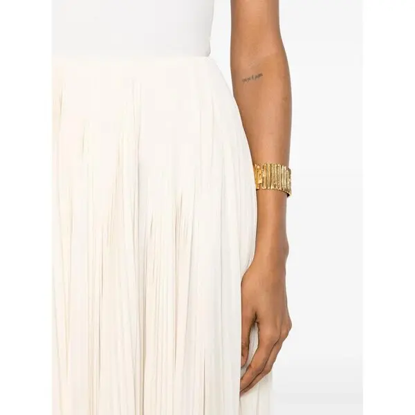Saint Laurent Neutrals Skirts Pleated Skirts