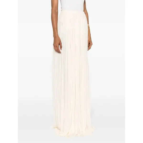 Saint Laurent Neutrals Skirts Pleated Skirts