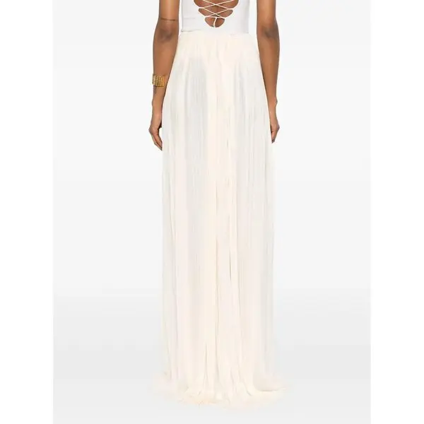 Saint Laurent Neutrals Skirts Pleated Skirts