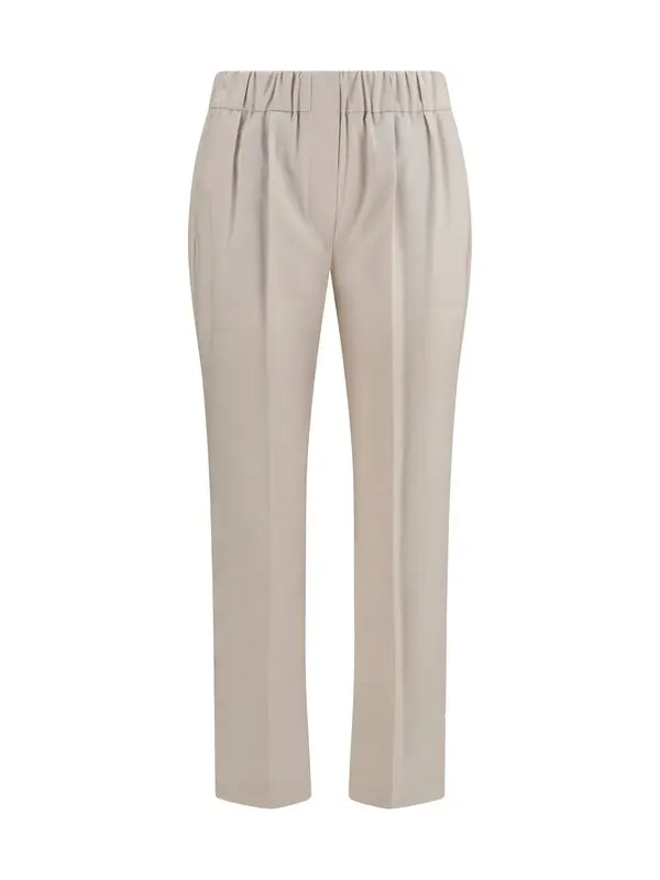 Brunello Cucinelli Cotton Pants - Cream