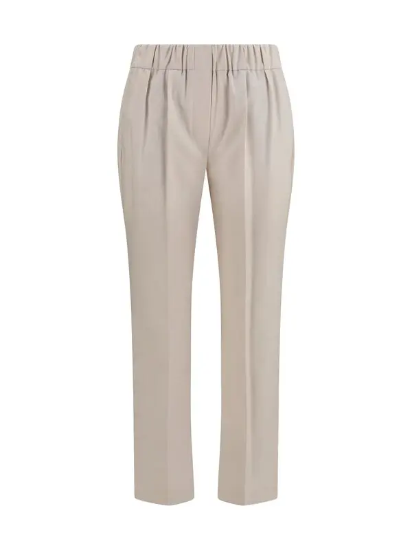 Brunello Cucinelli Cotton Pants - Cream