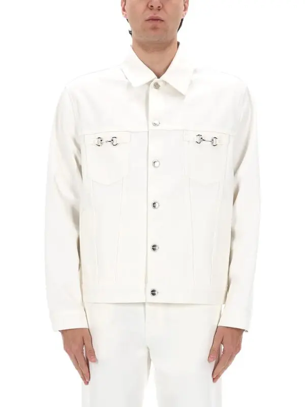 Gucci Giacca In Denim Con Morsetti