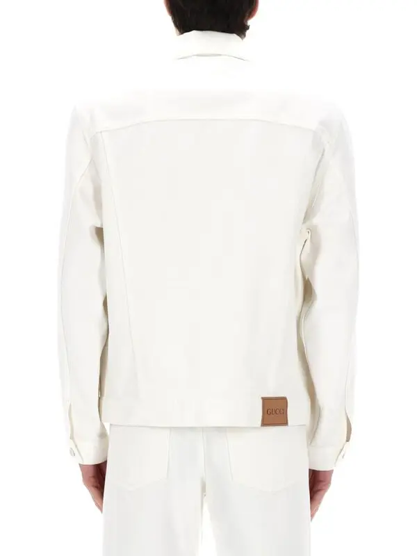 Gucci Giacca In Denim Con Morsetti