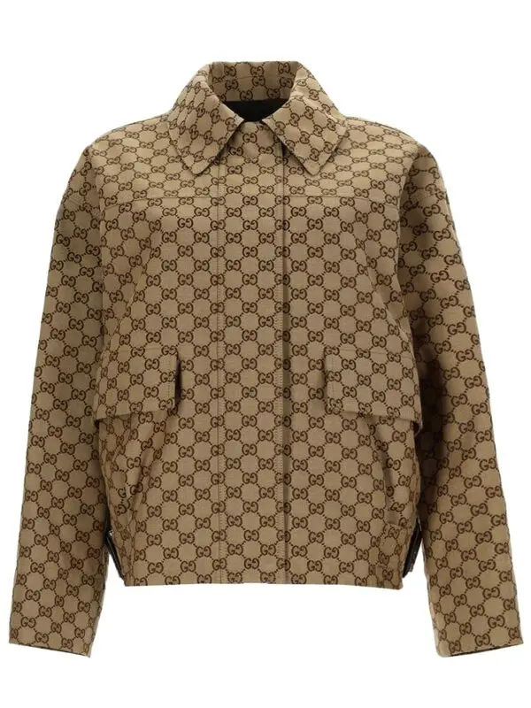 Gucci Bomber Jacket With Gg Texture