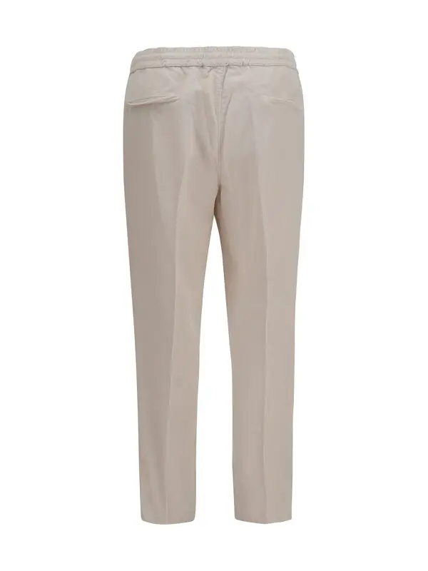 Brunello Cucinelli Corduroy Drawstring Trousers - Cream