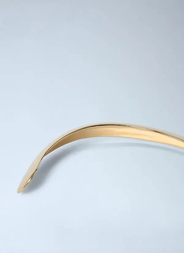 Saint Laurent Polished Metal Cuff Bracelet