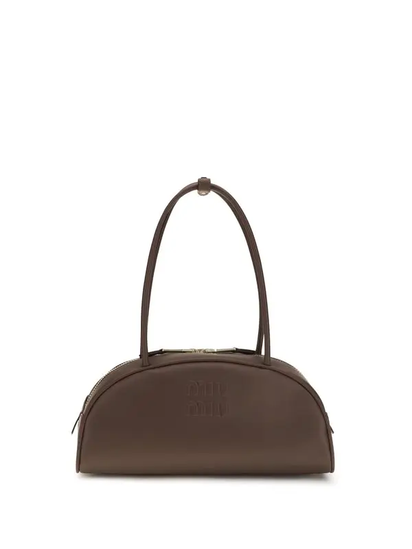 Miu Miu Beau Leather Shoulder Bag - Brown