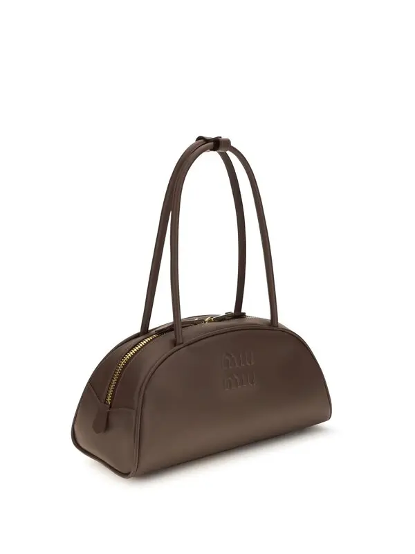 Miu Miu Beau Leather Shoulder Bag - Brown