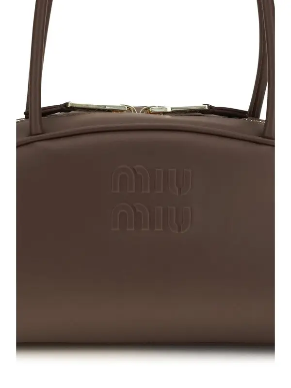 Miu Miu Beau Leather Shoulder Bag - Brown