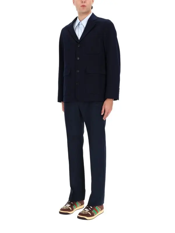 Gucci Single-breasted Tailored Jacket - Blue