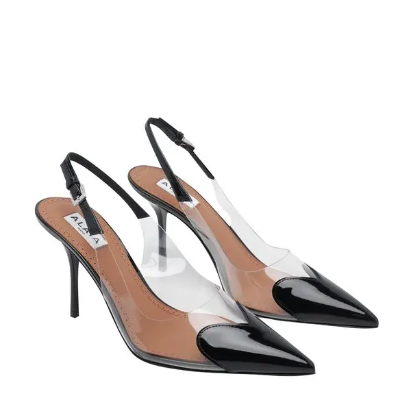 Alaïa Le Coeur Slingback Stiletto Heels - Black