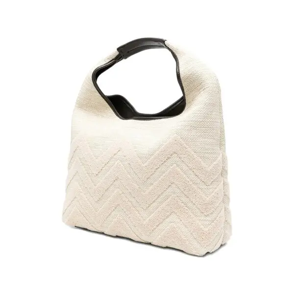 Missoni Zigzag Pattern Tote Bag - Cream