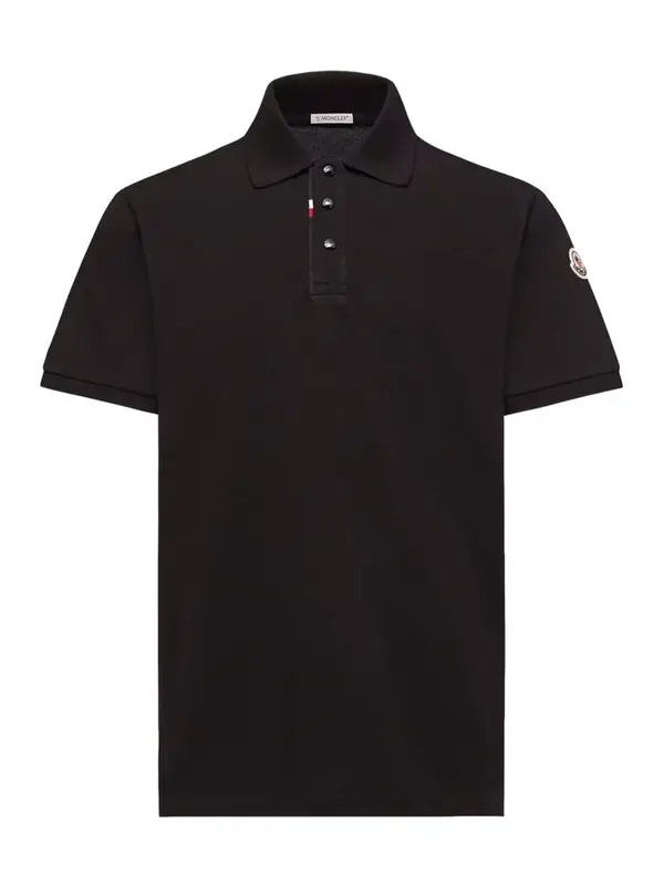 Moncler Cotton Piqué Polo Shirt With Logo