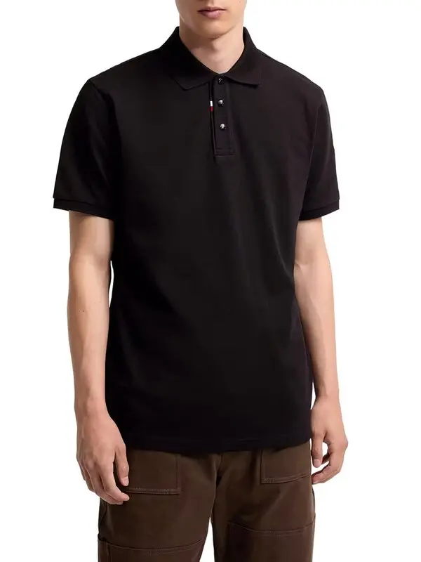 Moncler Cotton Piqué Polo Shirt With Logo