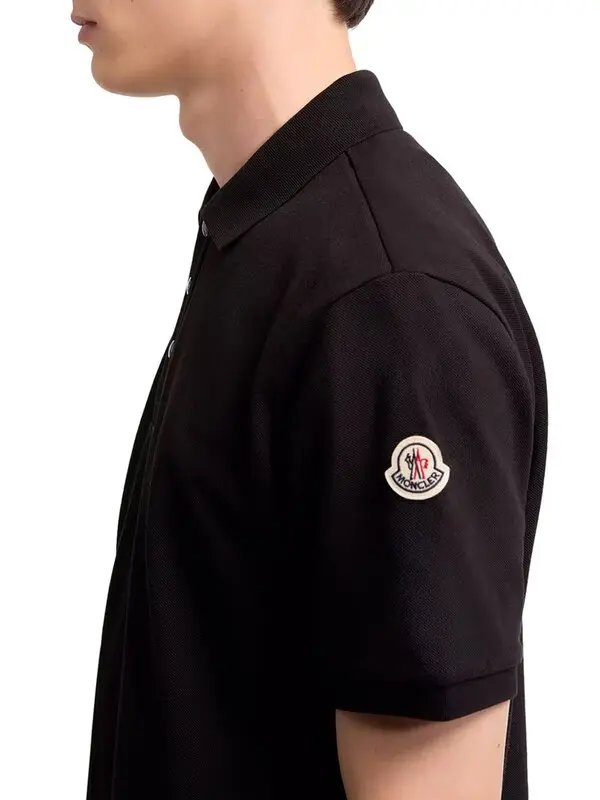 Moncler Cotton Piqué Polo Shirt With Logo