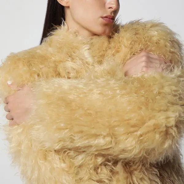 Isabel Marant Étoile Pale Long-haired Faux Fur Coat - Yellow