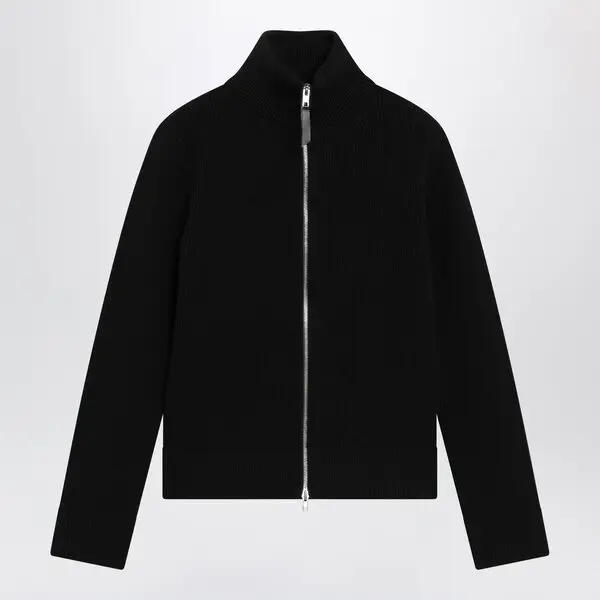 MAISON MARGIELA Wool-blend Zip Cardigan - Black