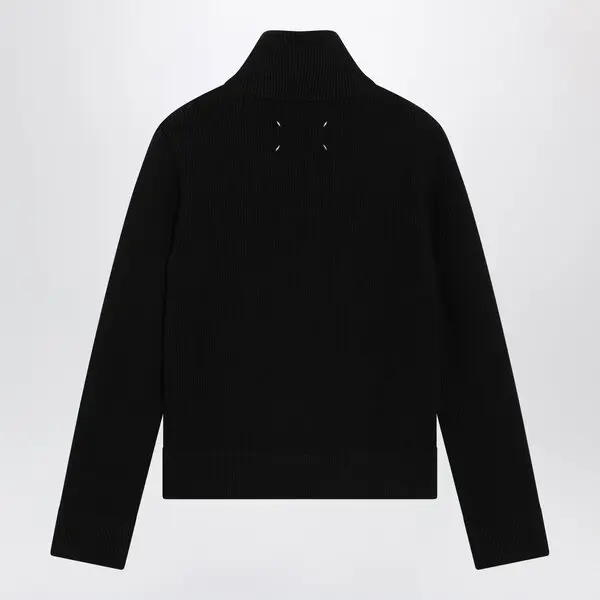 MAISON MARGIELA Wool-blend Zip Cardigan - Black
