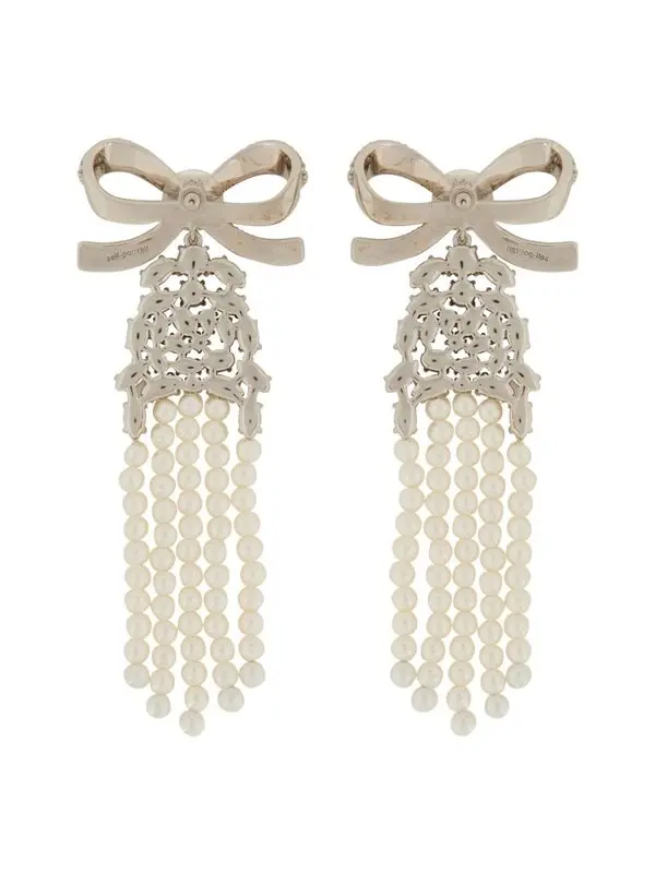 SELF-PORTRAIT Drop Earrings With Bow
