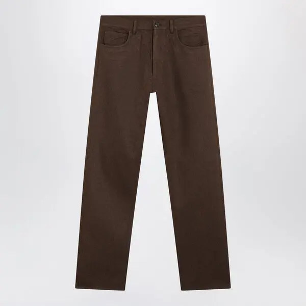 Prada Ebony-colored Wool Trousers