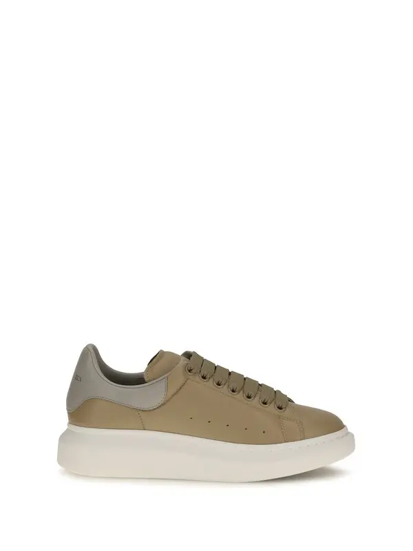 Alexander McQueen Leather Sneakers - Cream